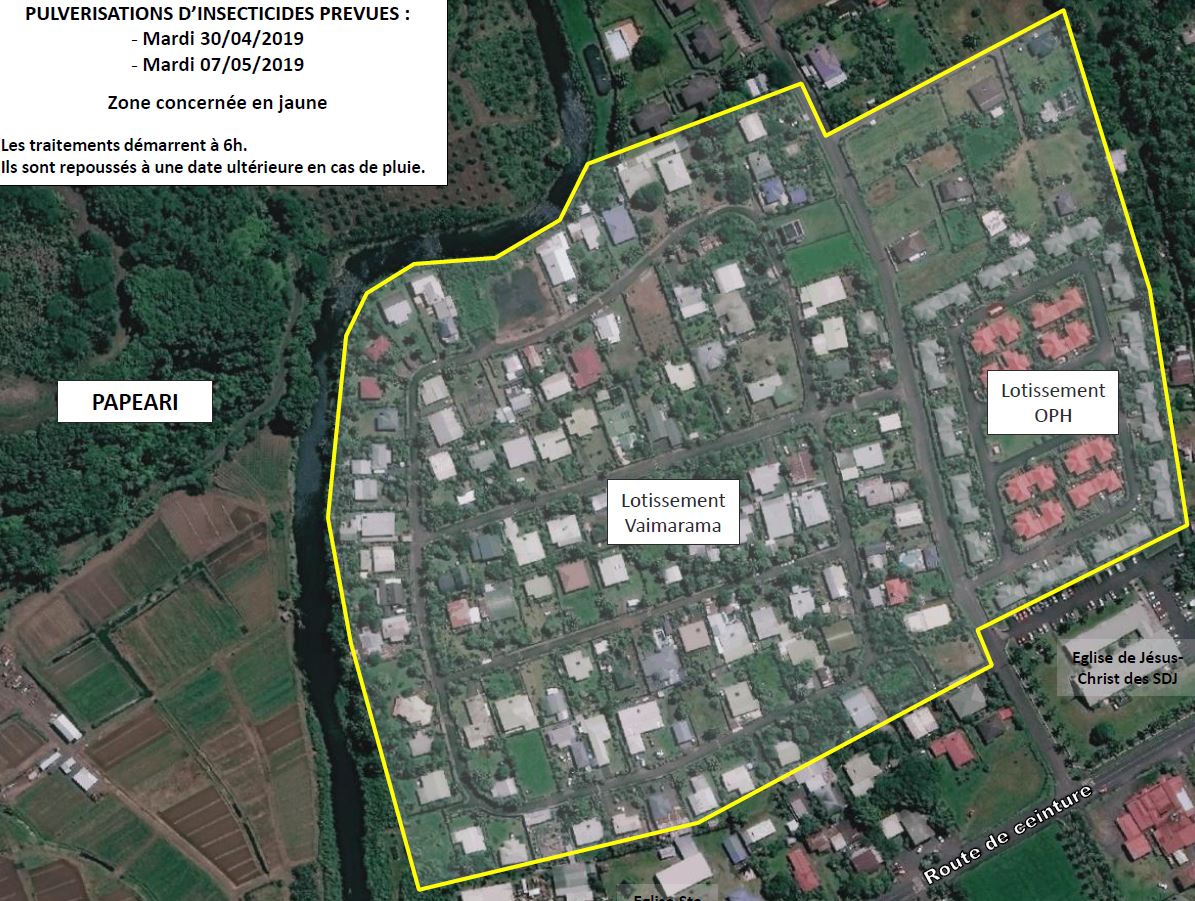 Pulvérisation anti-moustique : Papeari (Tahiti) et Papetoai (Mo’orea ...