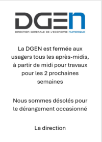 DGEN – Direction générale de l'économie numérique