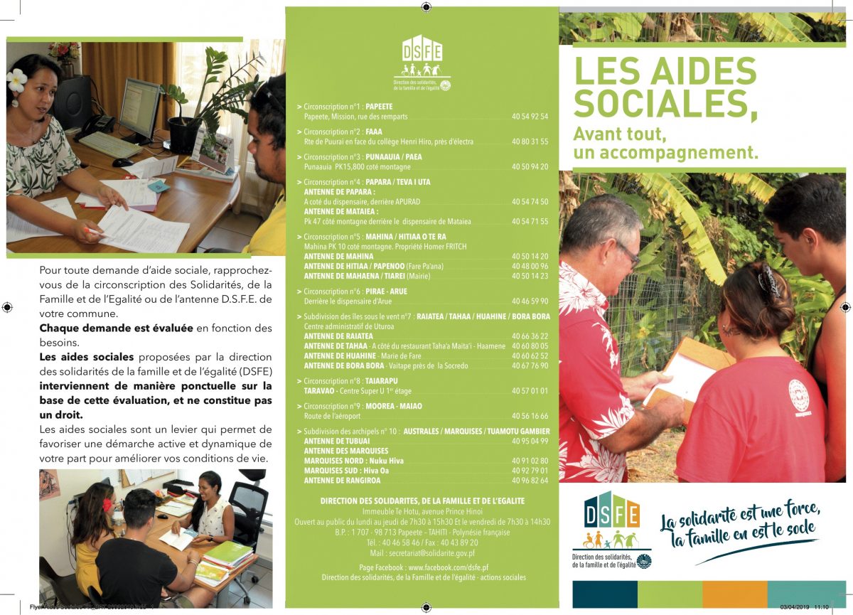 Nos flyers – Direction des Solidarités, de la Famille et de l’Égalité