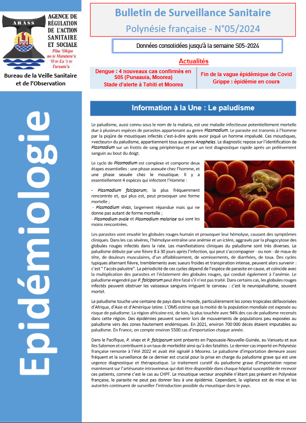 Bulletin de Surveillance Sanitaire de la S05 2024