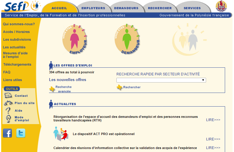 Net.pf » SEFI Service de l’emploi, de la formation et de l’insertion ...